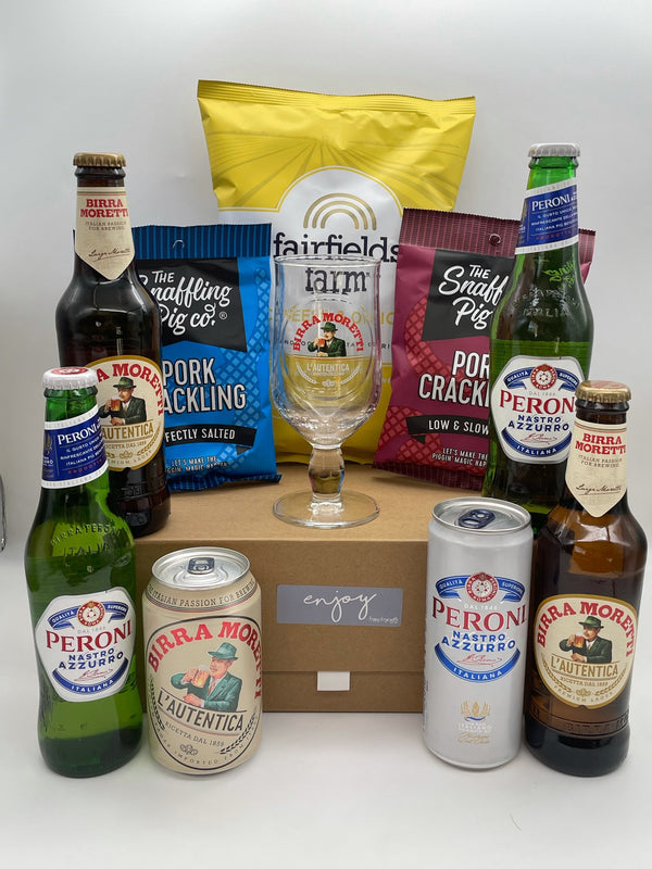 Happy Days Drinks | Italian Lager Hamper | Unique Lager Gifts